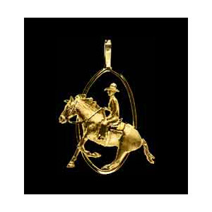 14KT Gold Cowboy Pendant 0375 | Joy Jewelers