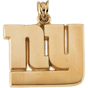 New York Giants 14k 3/4in Retro Pendant JJNFL21979 | Joy Jewelers