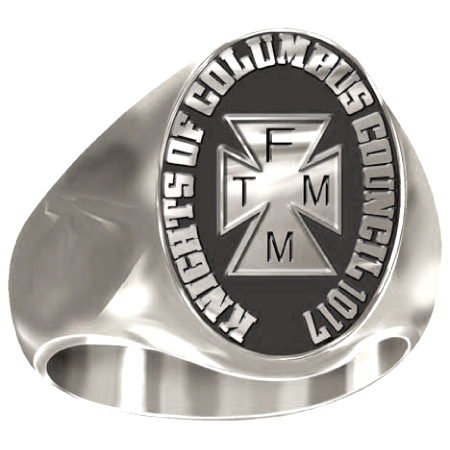 Artisan K of C TFMM Ring - Siladium MARTI-CROSS-SIL | Joy Jewelers