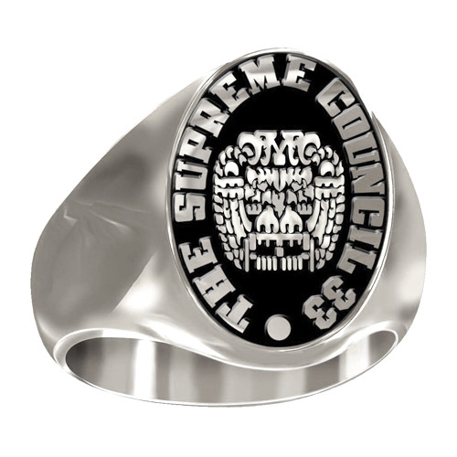 Artisan 2 Headed Eagle Masonic Ring in Siladium MARTI-EAGLE1-SIL