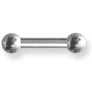 Internally Threaded 8 Gauge Stainless Steel Barbell 1/2in Long BB8-50-66
