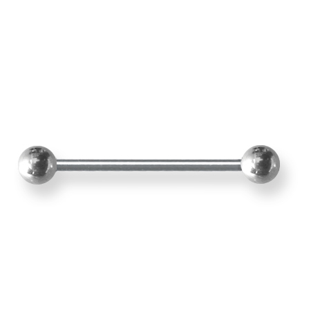 Externally Threaded Stainless Steel 14 Gauge Barbell 7/8in Long BBV14-90-55