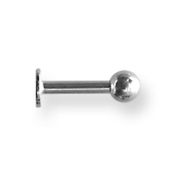 Stainless Steel Labret with 5/32in Ball 14 Gauge 5/16in BDL14-30-4