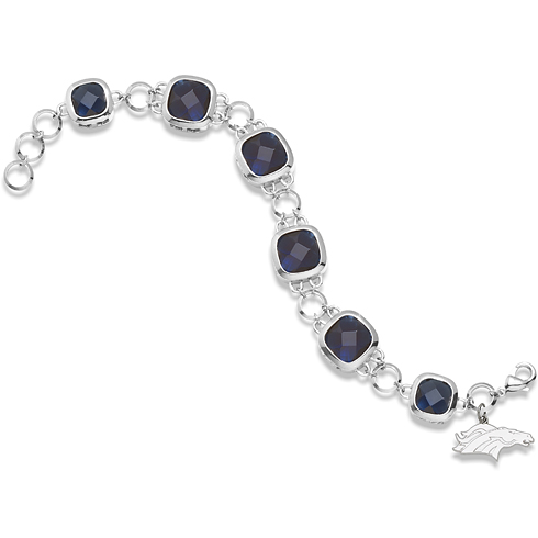 8in Denver Broncos Crystal Legend Bracelet BRO071BR-CR | Joy Jewelers