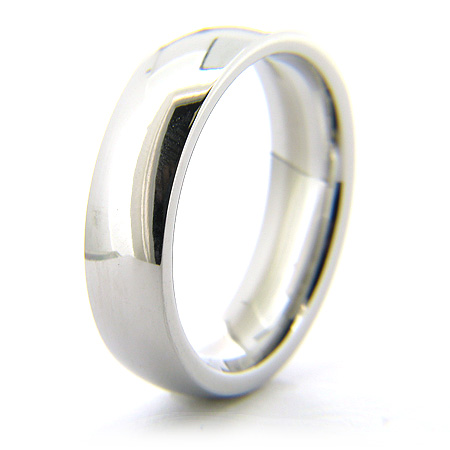 Cobalt Chrome Domed 6mm Polished Ring CC6D | Joy Jewelers