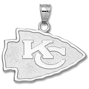 Kansas City Chiefs 7/8in Sterling Silver Logo Pendant CHF009-SS