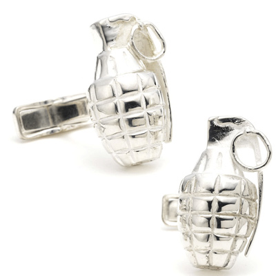 Hand Grenade Cufflinks RR-226 | Joy Jewelers