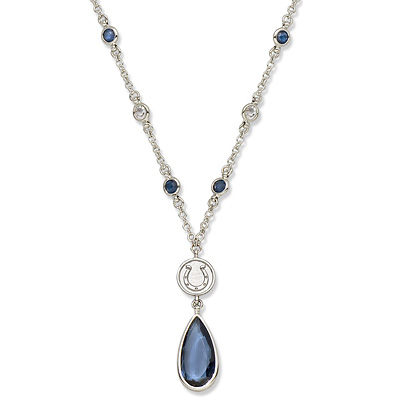 Indianapolis Colts Crystal Logo Necklace COL065N-CR | Joy Jewelers