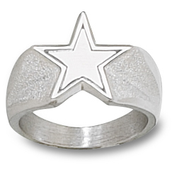 Dallas Cowboys 5/8in Sterling Silver Star Ring COW002GR-SS