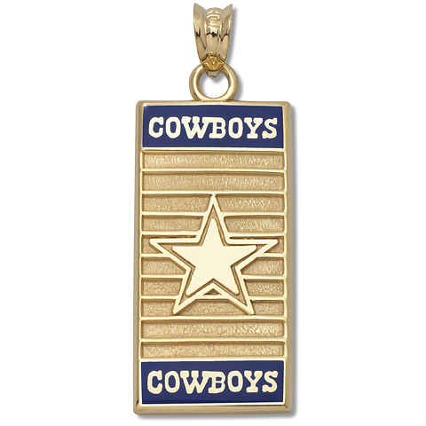 Dallas Cowboys 15/16in Field Pendant 14kt Gold COW037E | Joy Jewelers