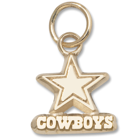 Dallas Cowboys 3/8in Pendant 10kt Yellow Gold COW039-10K