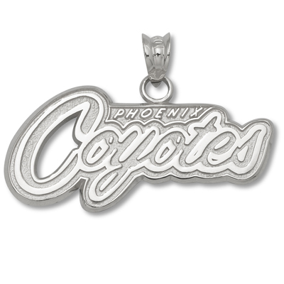 Sterling Silver 3/8in Phoenix Coyotes Wordmark Pendant COY010-SS