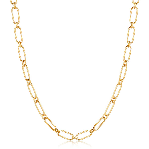Ania Haie Gold-plated Sterling Silver Cable Connect Chunky Chain Necklace JJN046-02G