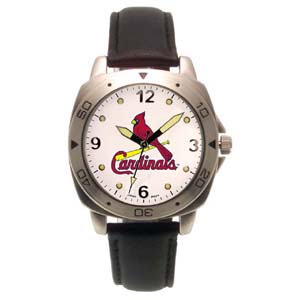 St Louis Cardinals Mens Pro Leather Watch CRD105 | Joy Jewelers