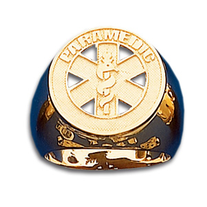 Paramedic 10kt Gold Badge Ring CRM-10241 | Joy Jewelers