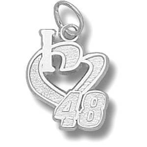 I Love No. 48 Pendant 1/2in Sterling Silver DN4813-SS | Joy Jewelers