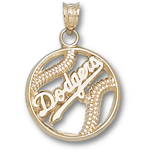 Los Angeles Dodgers 5/8in 10k Baseball Pendant DOD003-10K