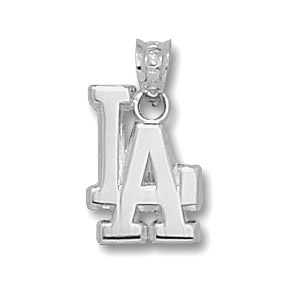 Sterling Silver 1/2in Los Angeles Dodgers LA Pendant DOD004-SS
