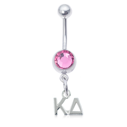 Kappa Delta Pink Belly Button Ring KD6156AP | Joy Jewelers