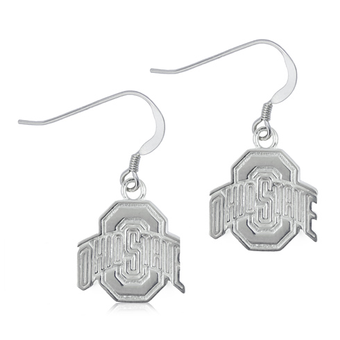 Sterling Silver Ohio State University Dangle Earrings OHS6105C