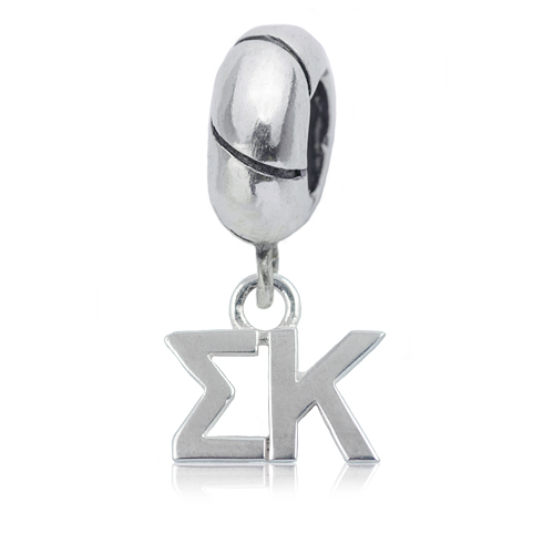 Sterling Silver Sigma Kappa Charm Bead SK6201A | Joy Jewelers