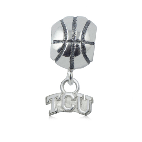 Sterling Silver TCU University Basketball Bead TCU6210 | Joy Jewelers