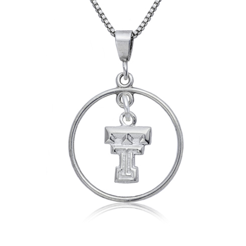 Sterling Silver Texas Tech Open Drop Necklace TTU6157 | Joy Jewelers