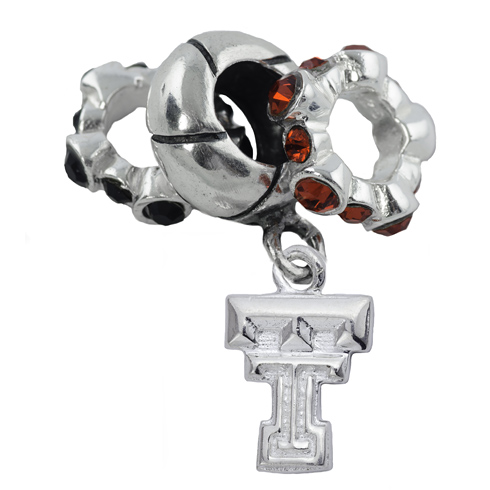 Sterling Silver Texas Tech Charm Bead Set TTU6205 | Joy Jewelers