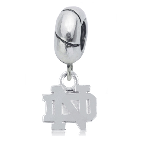 Sterling Silver University of Notre Dame Charm Bead UND6201B