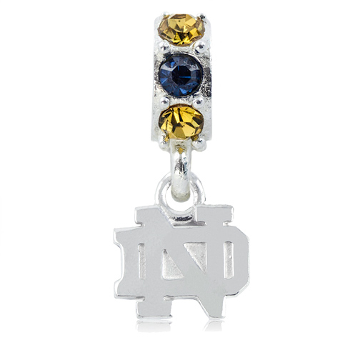Sterling Silver University of Notre Dame Spirit Charm Bead UND6203B