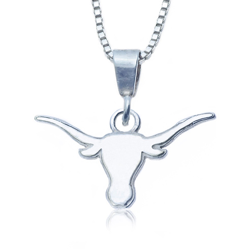 Sterling Silver 16in Charm Longhorn Necklace UTX6118A | Joy Jewelers