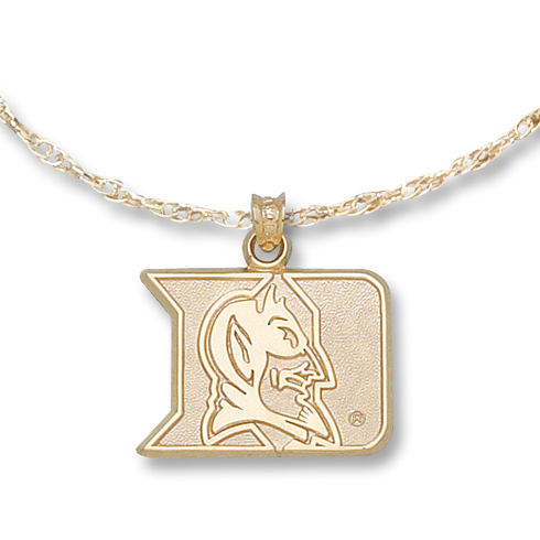 10kt Yellow Gold 5/8in Iron Duke Pendant & 18in Chain DU002CHN-10K