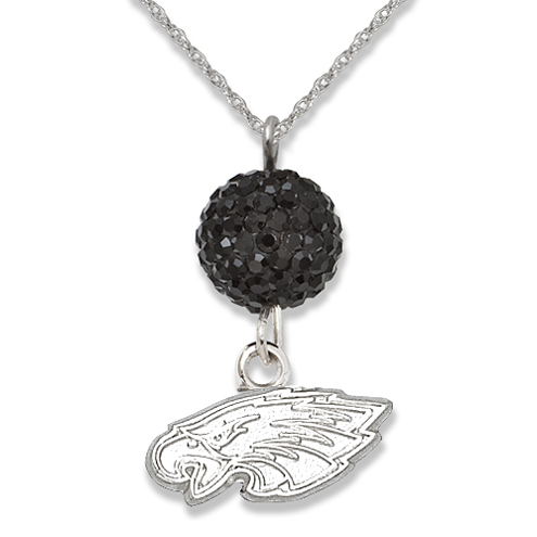 Philadelphia Eagles Crystal Ovation Necklace EAG069N-SS | Joy Jewelers