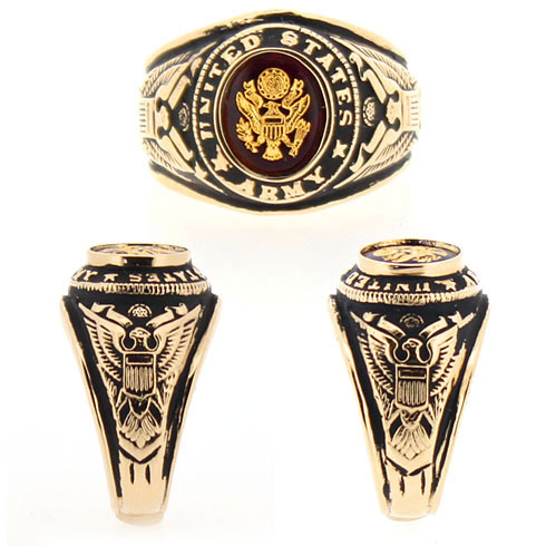 Gold Plated Brass Army Ring C7K005 | Joy Jewelers