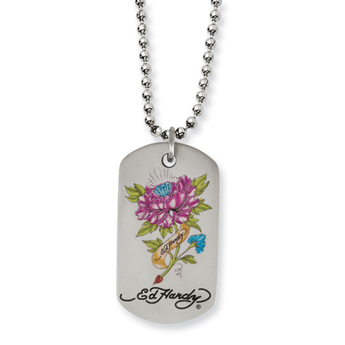 Ed Hardy Flower Necklace 24in EHF190 | Joy Jewelers