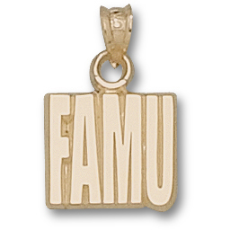 10kt Yellow Gold 1/2in Florida A&M University FAMU Pendant FAM001-10K