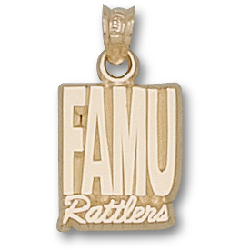FAMU Rattlers 1/2in Pendant 14kt Yellow Gold FAM012 | Joy Jewelers