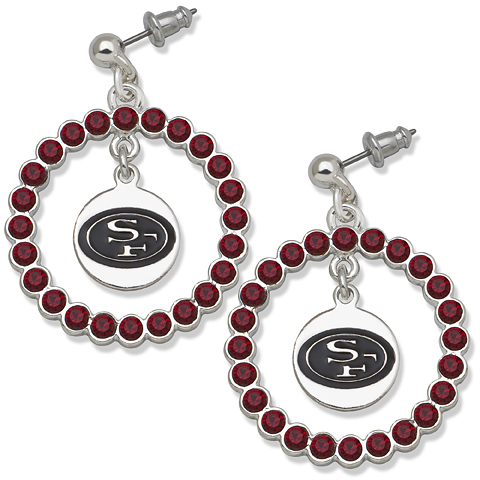 San Francisco 49ers Spirit Crystal Logo Earrings FOR067ER-CR