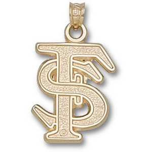 14kt Yellow Gold 3/4in Florida State University FS Pendant FSU009