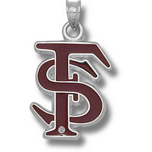 Florida State Seminoles 3/4in Sterling Silver Enamel Pendant FSU009E-SS