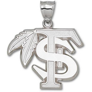 FSU Giant Feather Logo Pendant Sterling Silver FSU024-SS