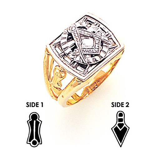 Oblong Blue Lodge Ring - 10k Gold GLC194BL | Joy Jewelers