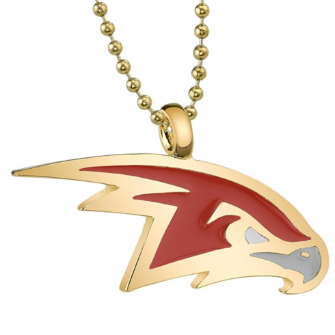 Atlanta Hawks Gold Finish Medallion Necklace GP-ATL-300-GE