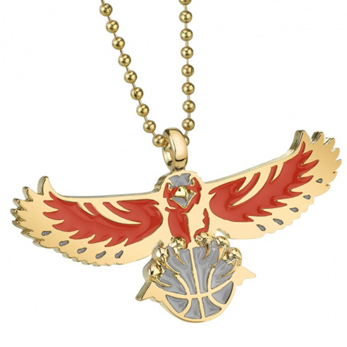 Atlanta Hawks Gold Finish Medallion Necklace GP-ATL-500-GE