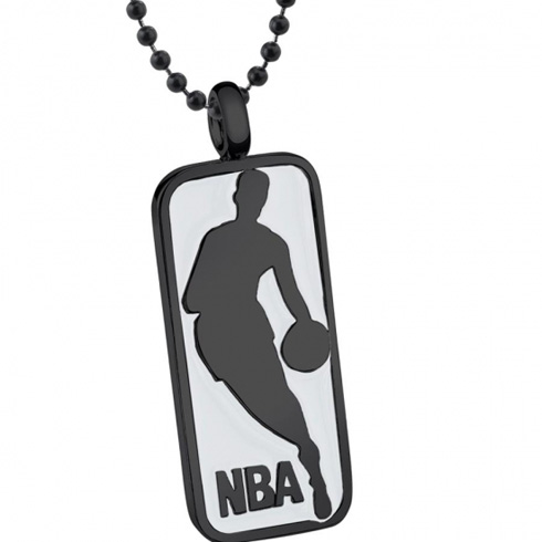 NBA Logo Jet Finish Medallion Necklace GP-NBA-304-JE | Joy Jewelers
