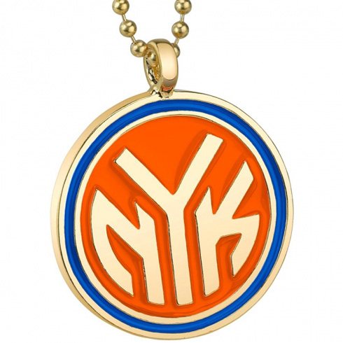 New York Knicks Gold Finish Medallion Necklace GP-NYK-500-GE
