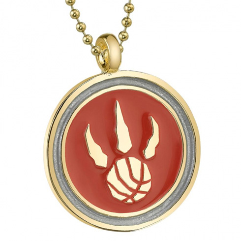 Toronto Raptors Gold Finish Medallion Necklace GP-TOR-300-GE