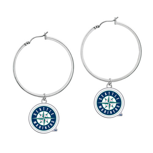 Seattle Mariners Hoopla Earrings 101549 | Joy Jewelers