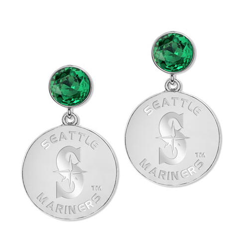Seattle Mariners Overtime Disc Earrings 101550 | Joy Jewelers