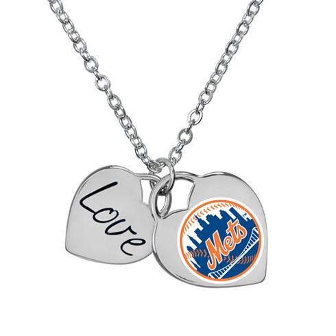 New York Mets Heart Necklace 101616 | Joy Jewelers
